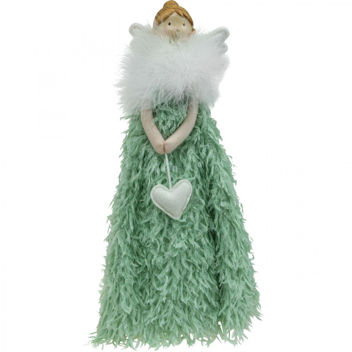 Floristik24.hu Doorstop Karácsonyi angyal angyal figura zöld H38cm - vásároljon olcsón online